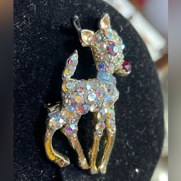 Source Unknown | Jewelry | Gold Tone Bambi Or Rudolph | Poshmark